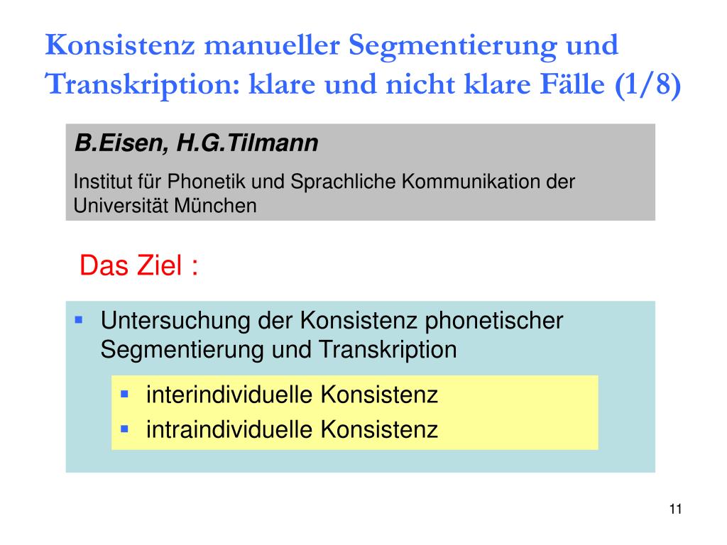 PPT - Manuelle Segmentierung von Sprachkorpora: das Phon und die ...