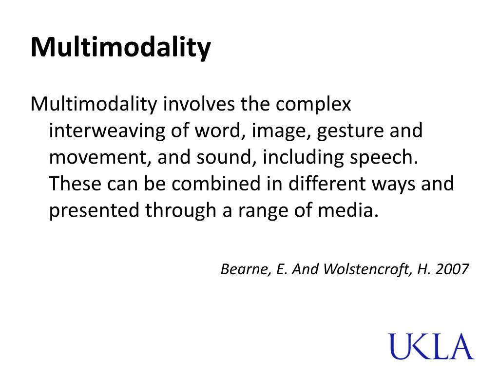 PPT - Multimodality: an introduction PowerPoint Presentation, free ... PPT - Multimodality: an introduction PowerPoint Presentation, free ...