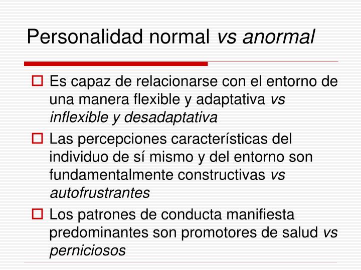 PPT - Tema 3. Personalidad PowerPoint Presentation - ID:5652747