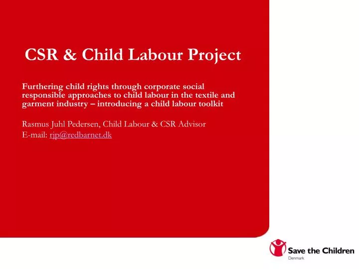 PPT - CSR & Child Labour Project PowerPoint Presentation, free download ...