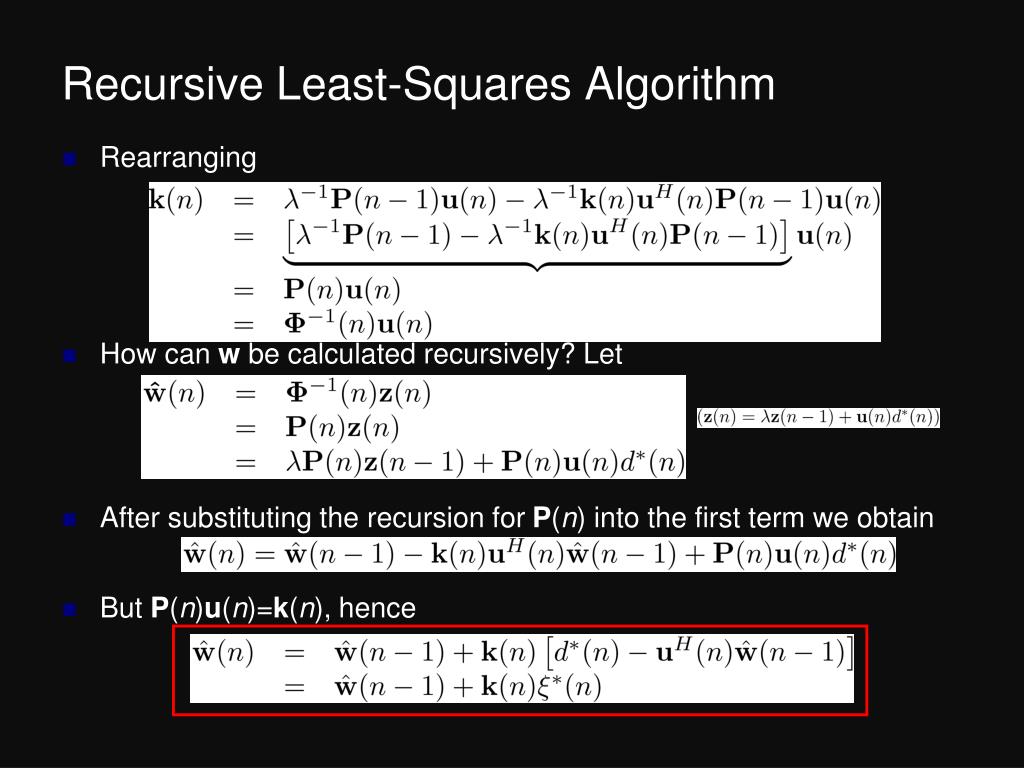 PPT - Recursive Least-Squares (RLS) Adaptive Filters PowerPoint ... PPT - Recursive Least-Squares (RLS) Adaptive Filters PowerPoint ...