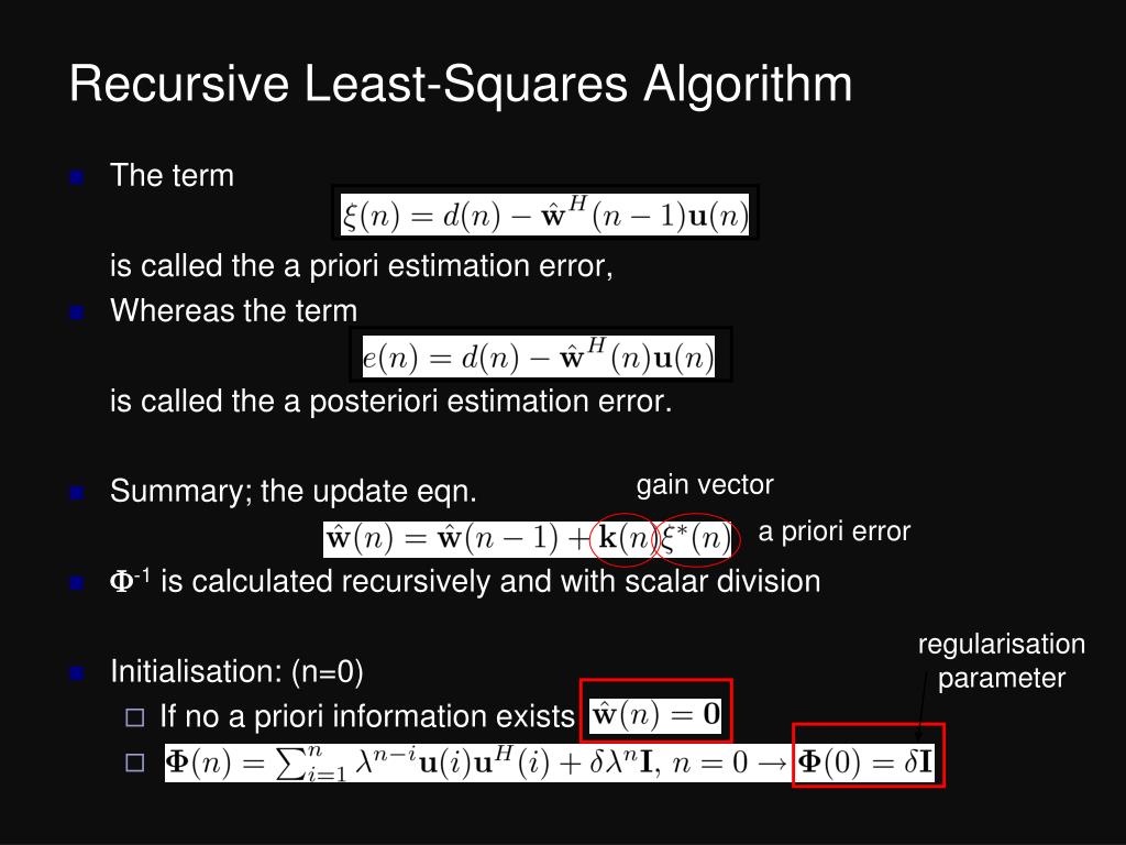 PPT - Recursive Least-Squares (RLS) Adaptive Filters PowerPoint ... PPT - Recursive Least-Squares (RLS) Adaptive Filters PowerPoint ...