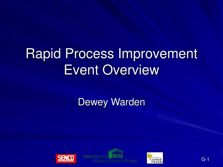 PPT - Rapid Process Improvement Event Overview PowerPoint Presentation ...