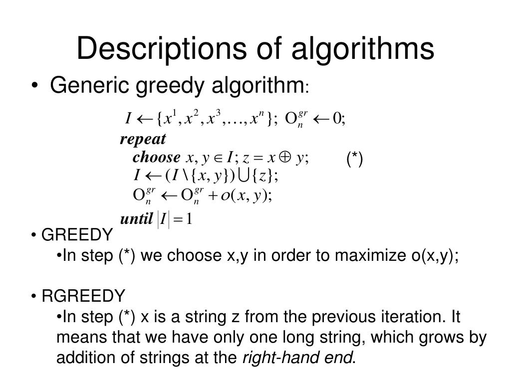 Ppt Greedy Algorithms For The Shortest Common Superstring Powerpoint Presentation Id5655343