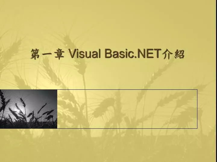 PPT - 第一章 Visual Basic.NET 介紹 PowerPoint Presentation, free download ...
