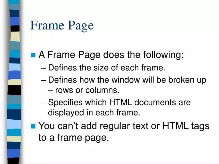 PPT - Frame Page PowerPoint Presentation, free download - ID:5657482