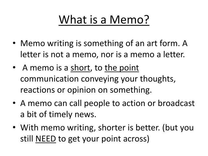 PPT - Memo Writing PowerPoint Presentation - ID:5657839