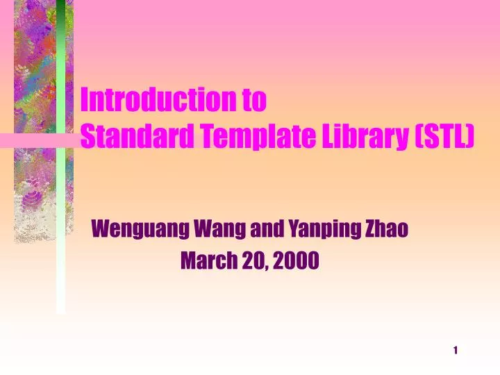 PPT - Introduction to Standard Template Library (STL) PowerPoint ... PPT - Introduction to Standard Template Library (STL) PowerPoint ...