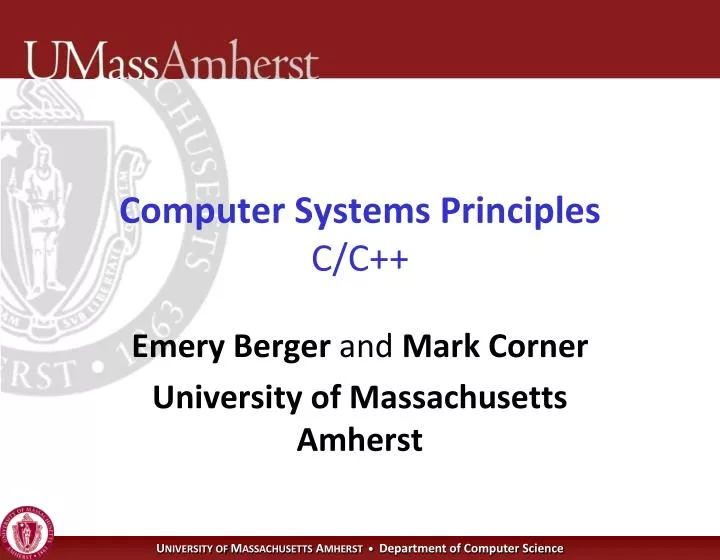 PPT - Computer Systems Principles C/C++ PowerPoint Presentation, free ...