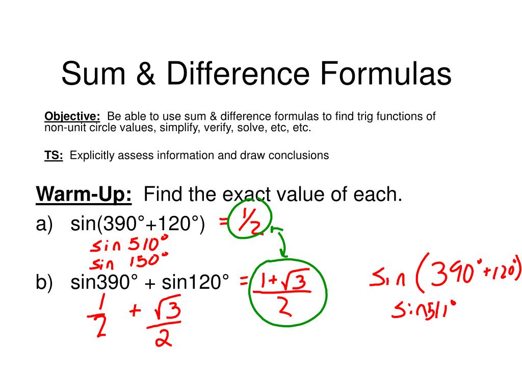 PPT - Sum & Difference Formulas PowerPoint Presentation, free download ... PPT - Sum & Difference Formulas PowerPoint Presentation, free download ...