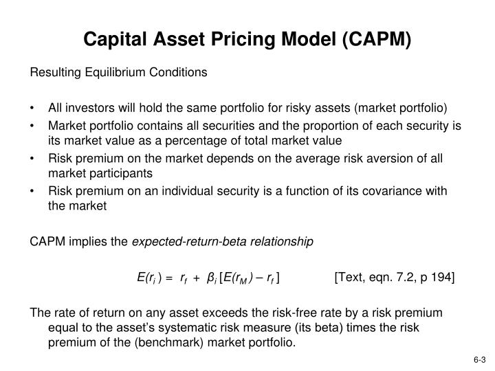 PPT - Chapter 7: Capital Asset Pricing Model and Arbitrage Pricing ...