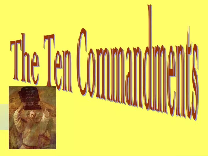 PPT - The Ten Commandments PowerPoint Presentation, free download - ID ...