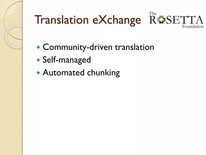 PPT - Translation eXchange PowerPoint Presentation, free download - ID ...