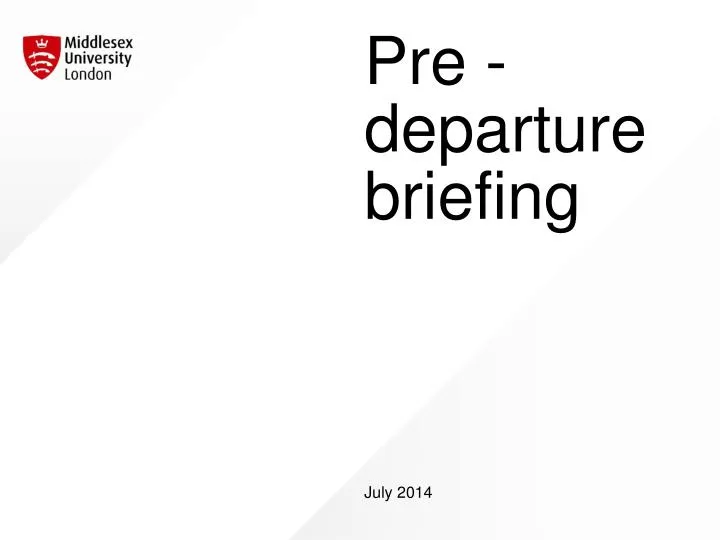 PPT - Pre - departure briefing PowerPoint Presentation, free download ...