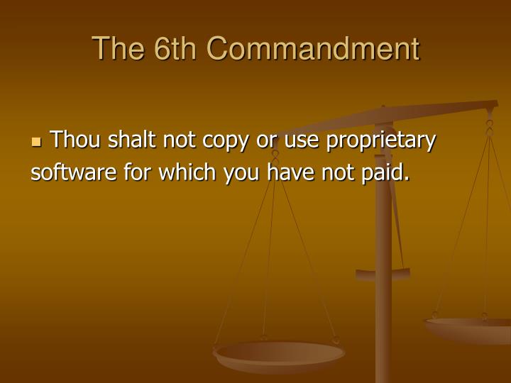 PPT - The Ten Commandments of Computer Ethics PowerPoint Presentation ...