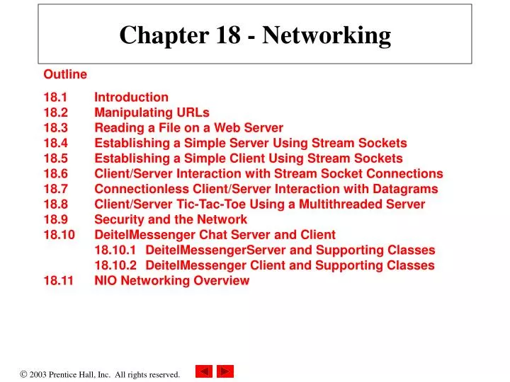 PPT - Chapter 18 - Networking PowerPoint Presentation, free download ...