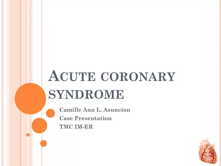 PPT - Acute coronary syndrome PowerPoint Presentation, free download ...