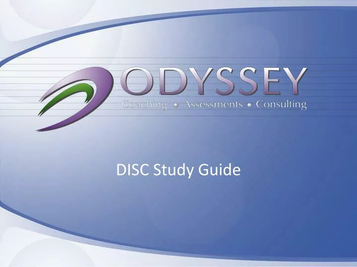 PPT - DISC Study Guide PowerPoint Presentation, free download - ID:5661367