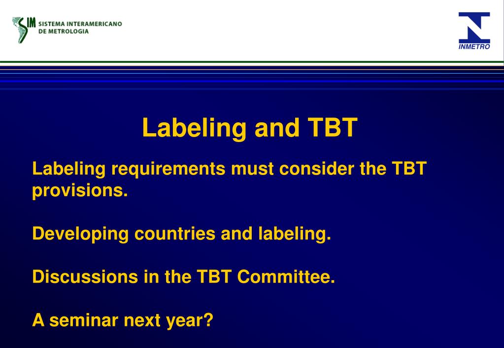 PPT - World Trade Organization Activities on Technical Barriers to ...