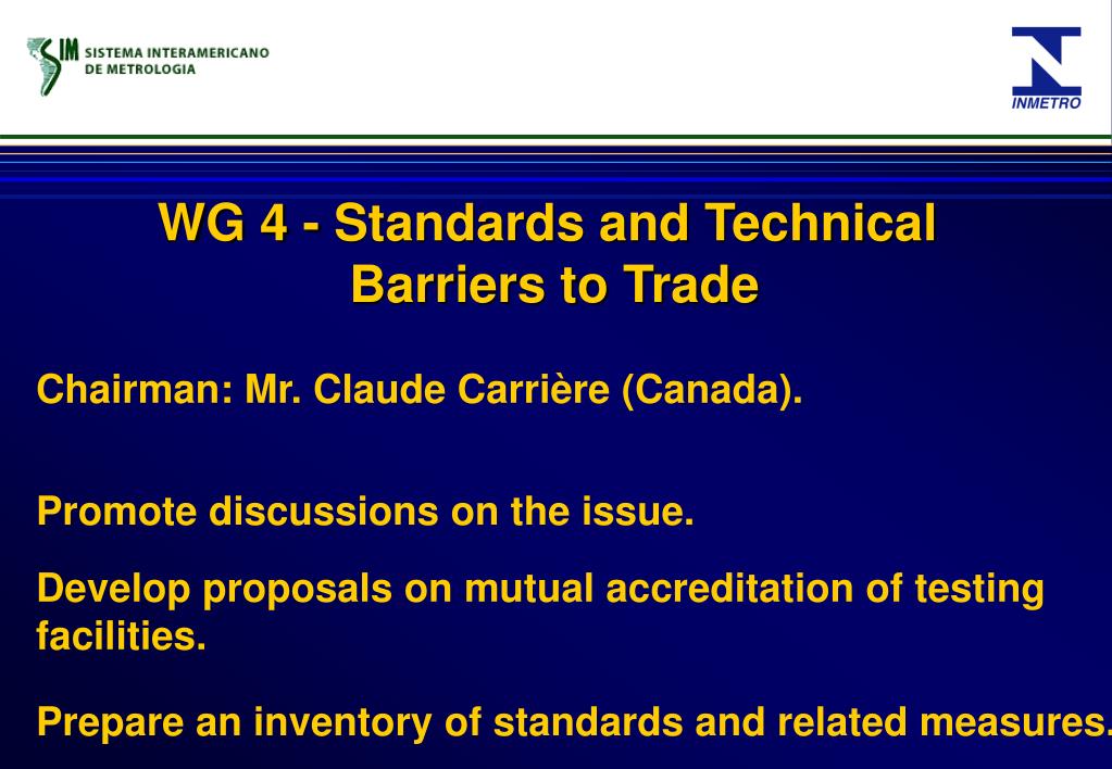 PPT - World Trade Organization Activities on Technical Barriers to ...