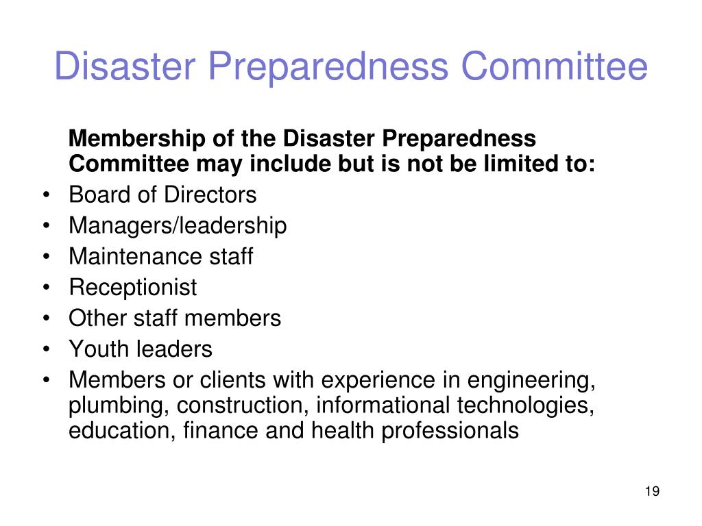 PPT - Leadership and Staff Presentation on Emergency Preparedness ...