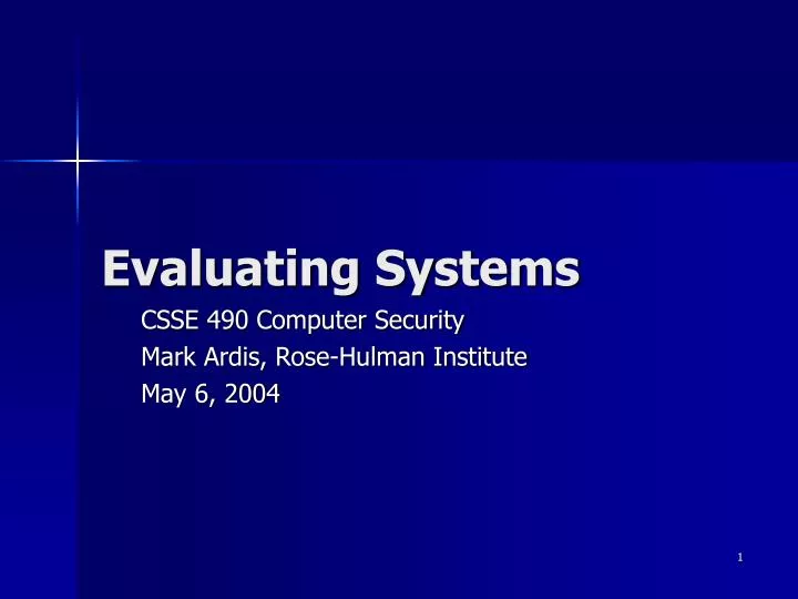 PPT - Evaluating Systems PowerPoint Presentation, free download - ID ...