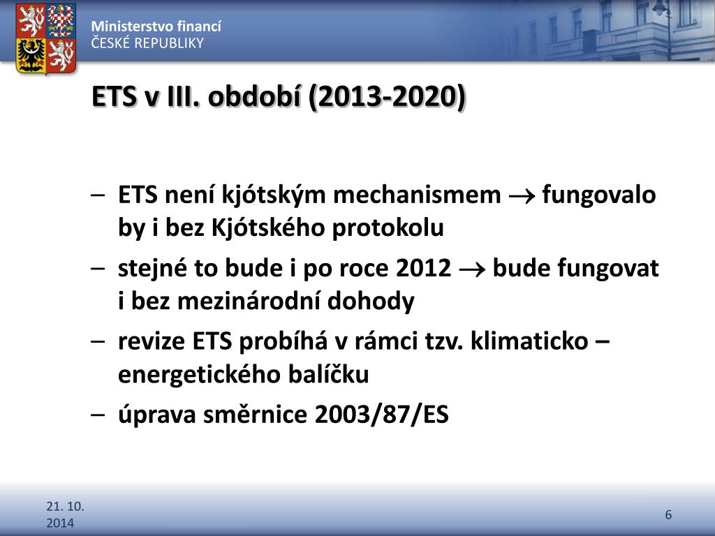 PPT - Obchodování s emisními povolenkami, evropský uhlíkový trh ...