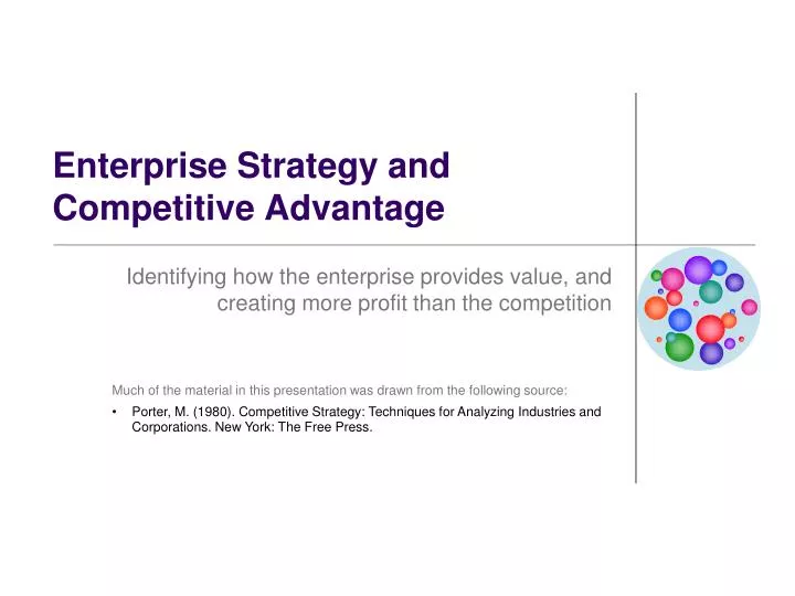 PPT - Enterprise Strategy and Competitive Advantage PowerPoint ...
