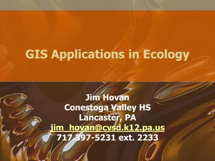 PPT - GIS Applications in Ecology PowerPoint Presentation, free ... PPT - GIS Applications in Ecology PowerPoint Presentation, free ...