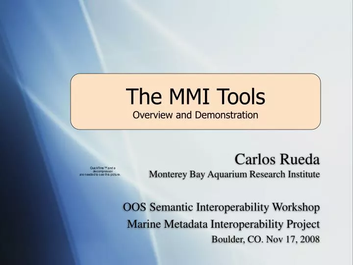 PPT - The MMI Tools PowerPoint Presentation, free download - ID:5663476