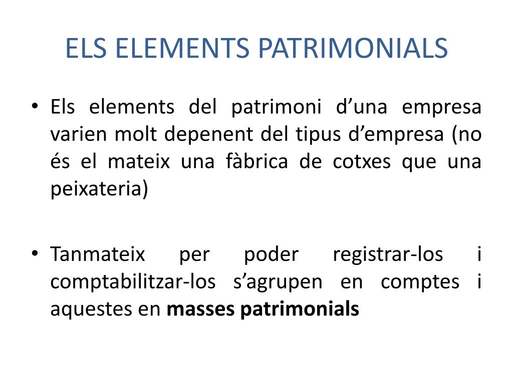 PPT - EL PATRIMONI I LA COMPTABILITAT PowerPoint Presentation, free download - ID:5663844