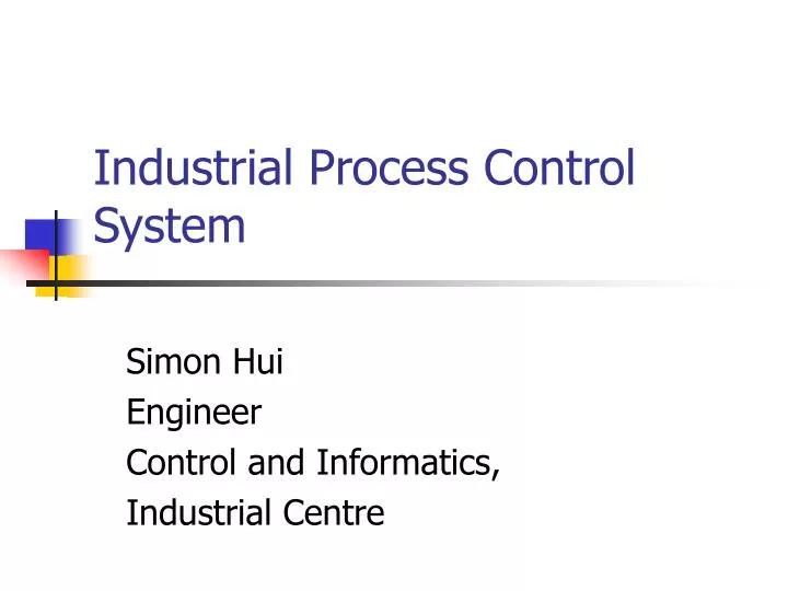 PPT - Industrial Process Control System PowerPoint Presentation, free ...
