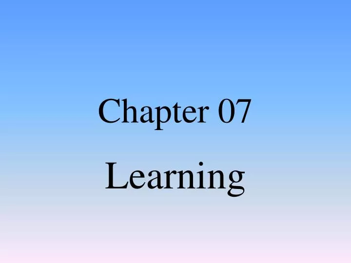 PPT - Chapter 07 PowerPoint Presentation, free download - ID:5664314