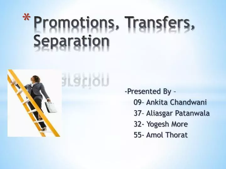 PPT - Promotions, Transfers, Separation PowerPoint Presentation, free ...