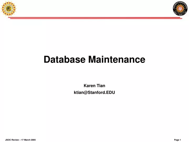 PPT - Database Maintenance PowerPoint Presentation, free download - ID ...