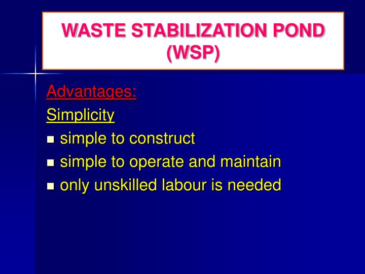 PPT - WASTE STABILIZATION POND (WSP) PowerPoint Presentation - ID:5666635