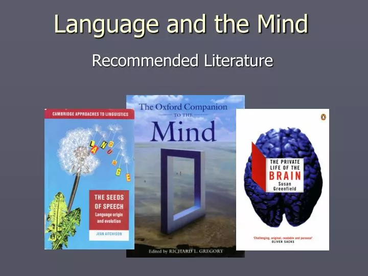 PPT - Language and the Mind PowerPoint Presentation, free download - ID ...