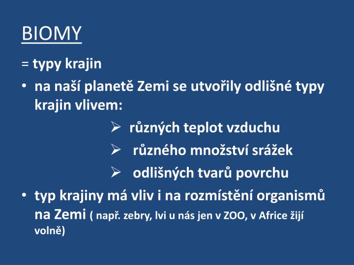 PPT - BIOMY (TYPY KRAJIN) PowerPoint Presentation - ID:5666912