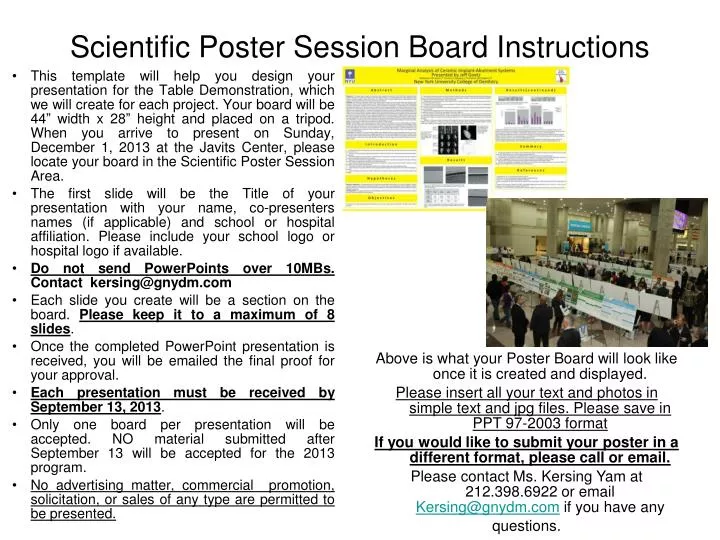 PPT - Scientific Poster Session Board Instructions PowerPoint ...