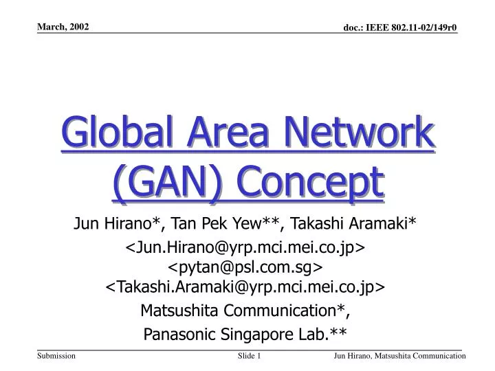 PPT - Global Area Network (GAN) Concept PowerPoint Presentation, free ...