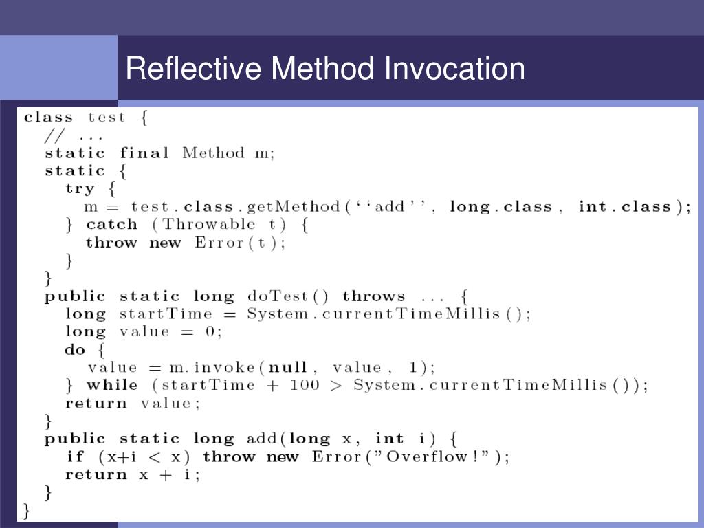 PPT - Approaches to Reflective Method Invocation PowerPoint ... PPT - Approaches to Reflective Method Invocation PowerPoint ...