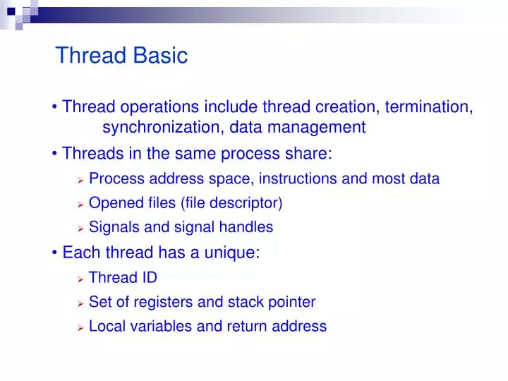 PPT - Thread Basic PowerPoint Presentation, free download - ID:5668653