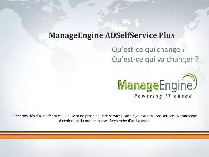 PPT - ManageEngine ADSelfService Plus PowerPoint Presentation, free ...