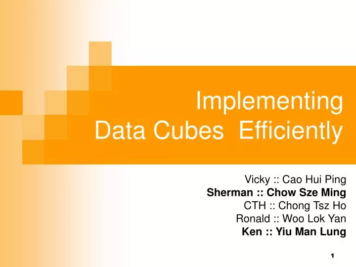 PPT - Implementing Data Cubes Efficiently PowerPoint Presentation, free download - ID:5670211