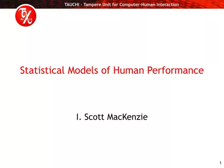 PPT - Statistical Models of Human Performance PowerPoint Presentation ...