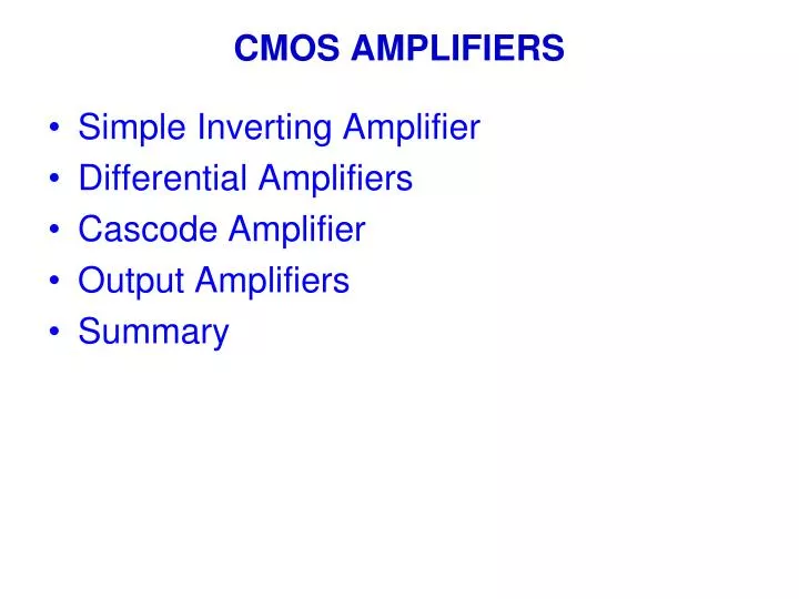 Cmos power amplifier ppt background