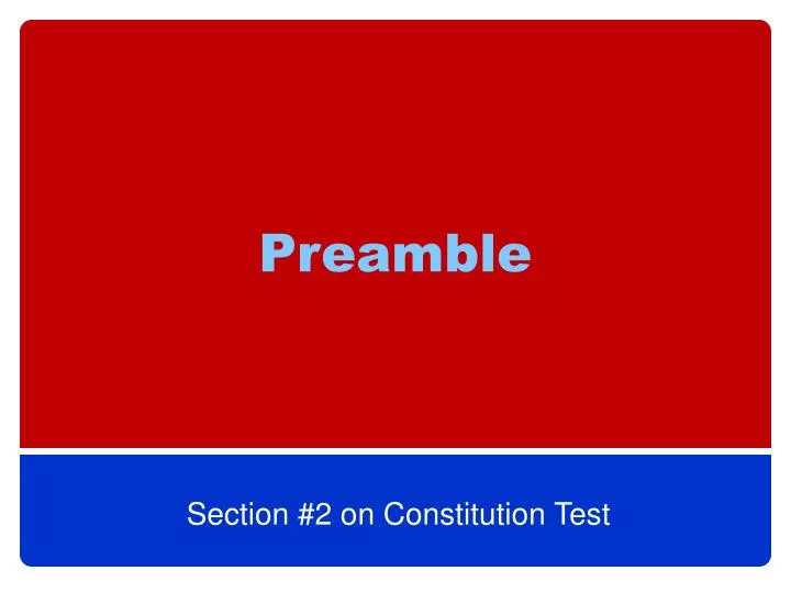 PPT - Preamble PowerPoint Presentation, free download - ID:5670501