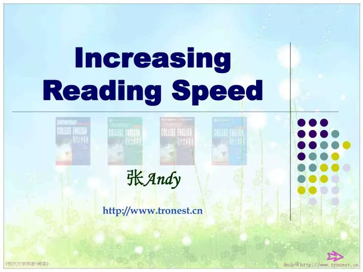 PPT - Increasing Reading Speed PowerPoint Presentation, free download ...