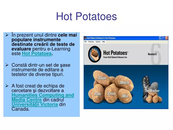 PPT - Hot Potatoes PowerPoint Presentation, free download - ID:5671424