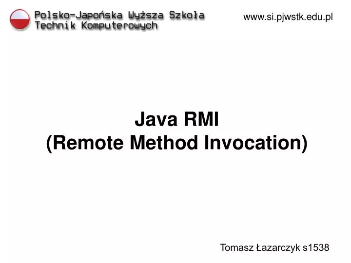 PPT - Java RMI (Remote Method Invocation) PowerPoint Presentation, free ...